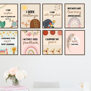Classroom Posters Inspirational Playroom Decor Motivation Growth ...