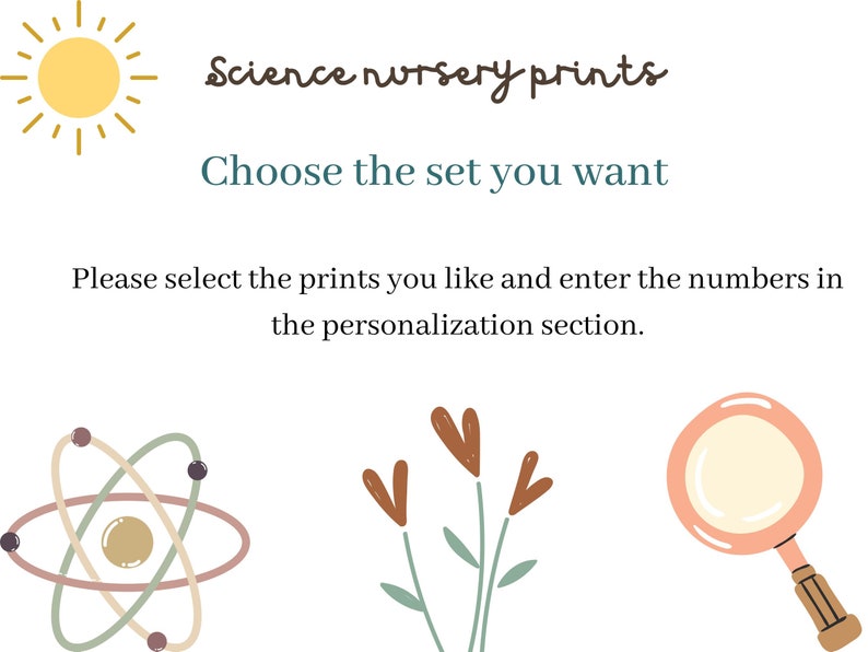 Boho Science Nursery Prints, Biology Classroom Decor (digital Download ...