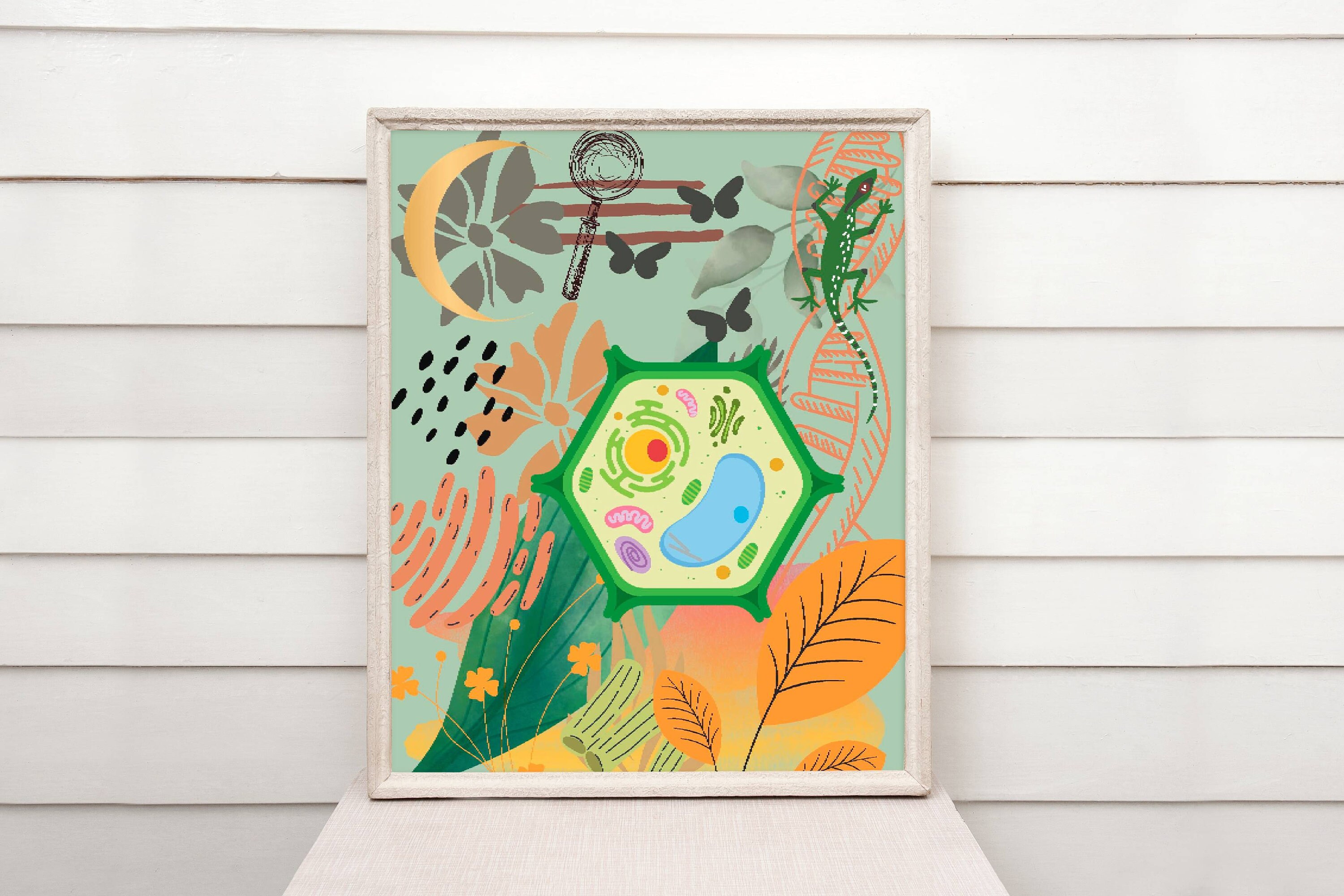 Plant Cell Poster Classroom Decor Science Poster Biology Wall Art ...
