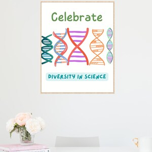 Diversity in Science Prints, DNA Art, Great Poster for Teachers ...