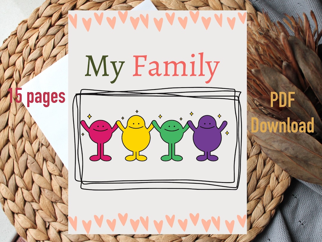 15 Pages, My Family, Preschool Study Guide, Homeschool Printable ...
