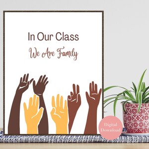 In Our Class We Are Family Classroom Print Printable Art - Etsy