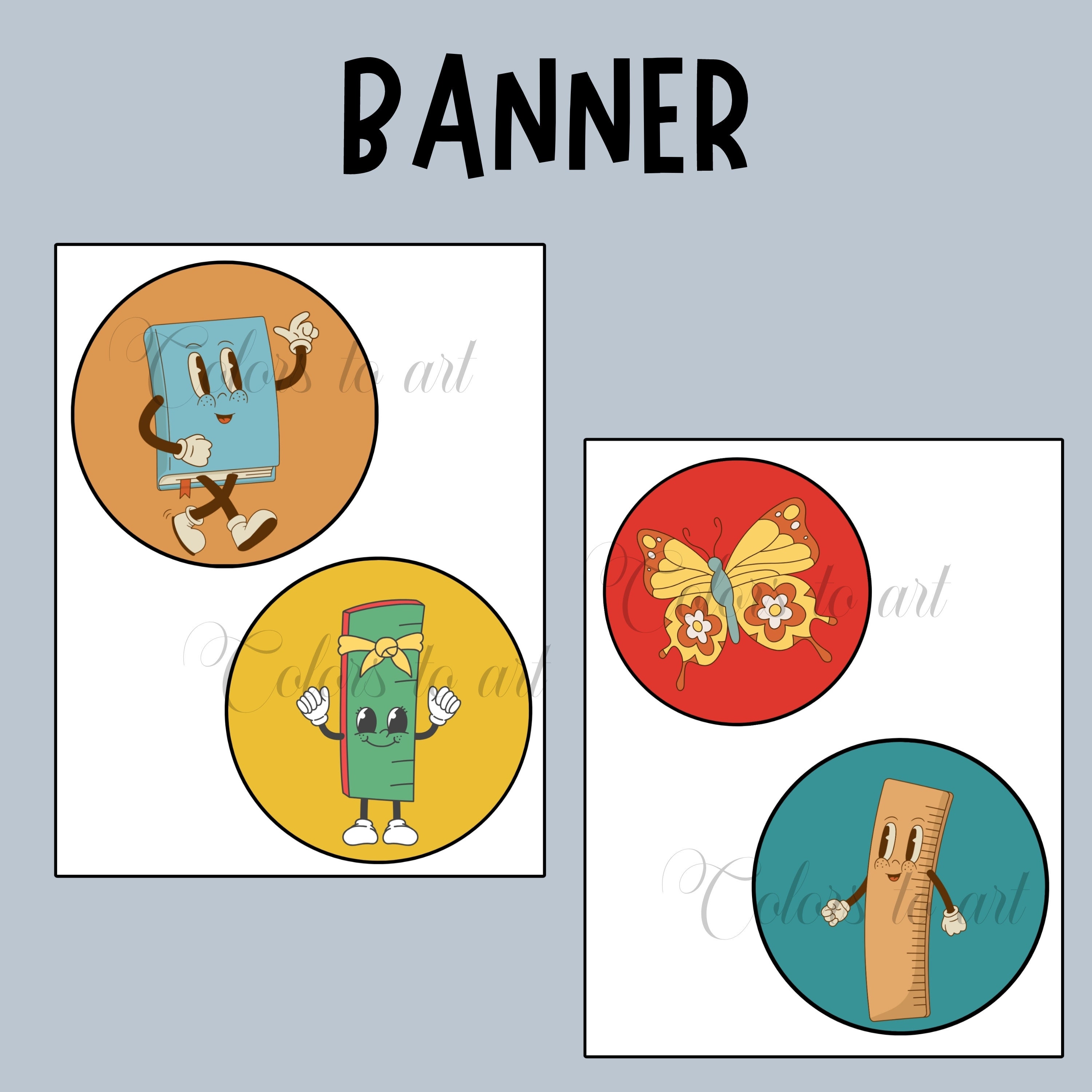 In Our Era Bulletin Board Kit Retro Groovy Classroom Decor Preschool ...