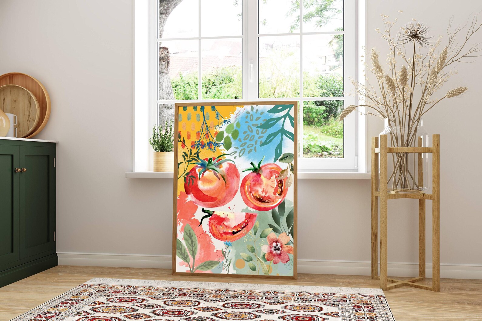 TOMATOES Wall Art Watercolor Tomatoes Wall Art for Kitchen Trendy ...