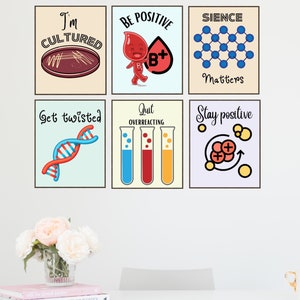 Science Wall Prints, Punny Science Poster, Classroom Decor, Laboratory ...