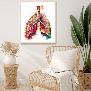 Lungs Anatomy Print, Science Poster, Respiratory Therapy Gift ...