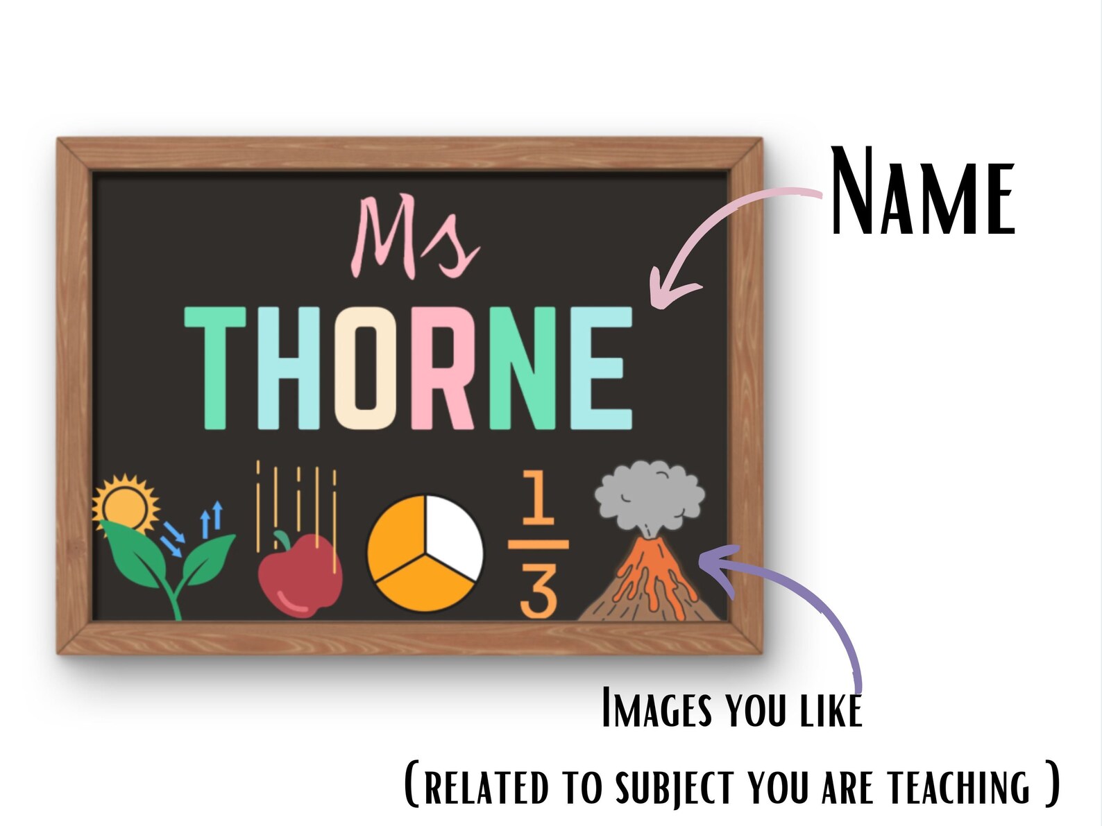 Teacher Sign Classroom Door Sign Custom Teacher Sign - Etsy