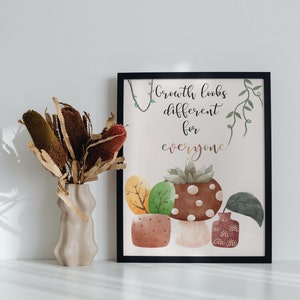 Growth Poster, Counseling Poster, Classroom Poster, Kids Room Boho ...