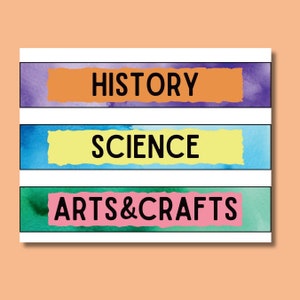 School Subjects Labels, Elementary School Binder Labels, Teacher Binder ...