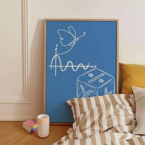 Math Classroom Poster Set Math Teacher Gift Blue Classroom Decor ...