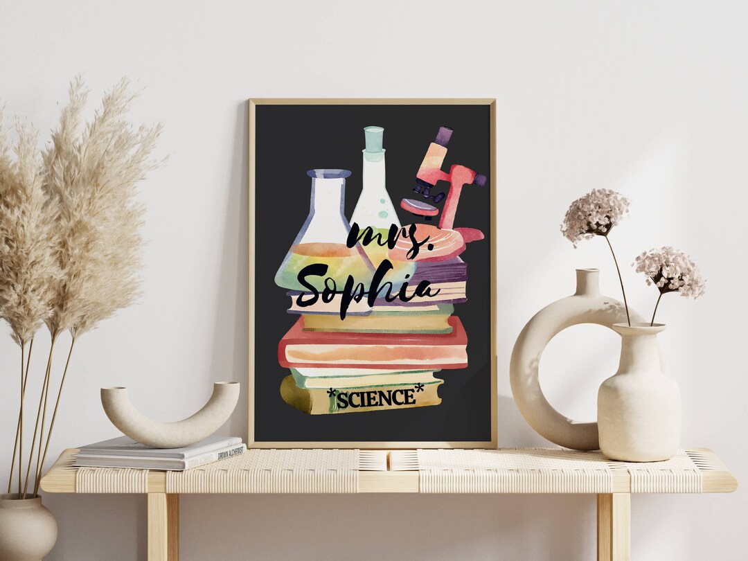 Personalized SCIENCE TEACHER SIGN Custom Science Teacher Door Sign ...