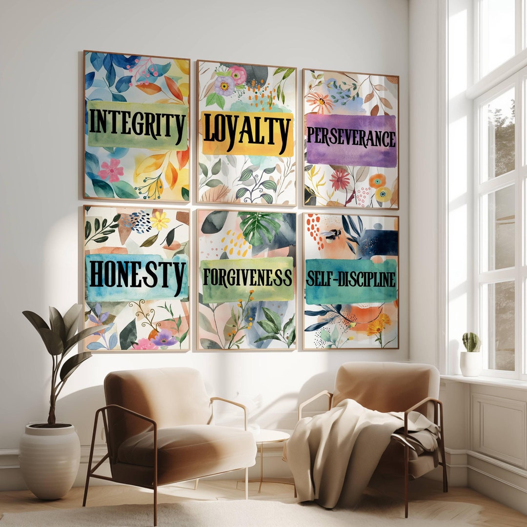 Affirmations for Kids Printable Wall Art Mental Health Poster Set of 6 ...