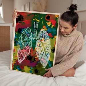 Lungs Print Science Art Prints Anatomy Wall Art Meditation Wall Art ...
