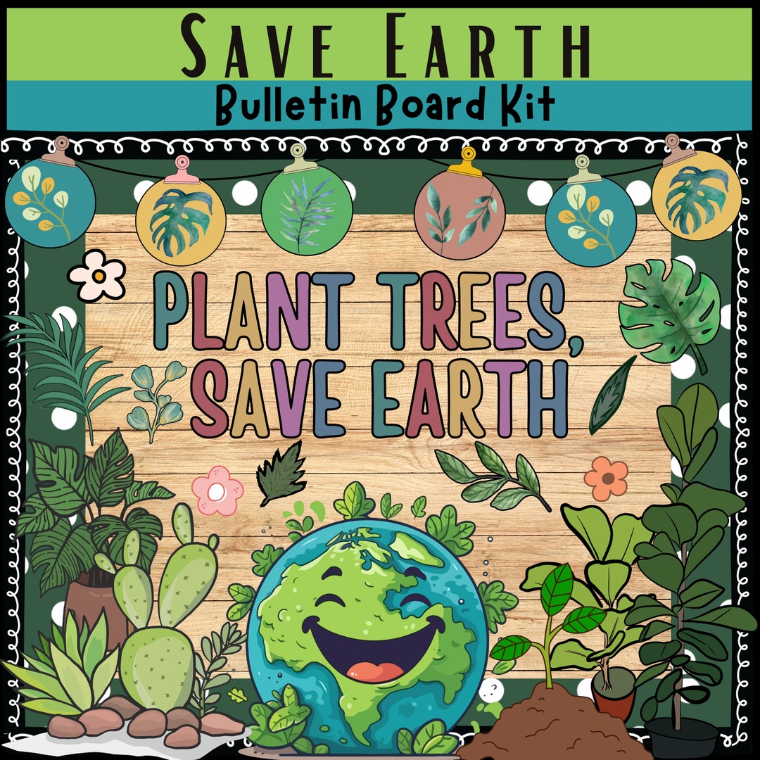Earth Day Bulletin Board Kit April Bulletin Board Kit Spring Bulletin ...