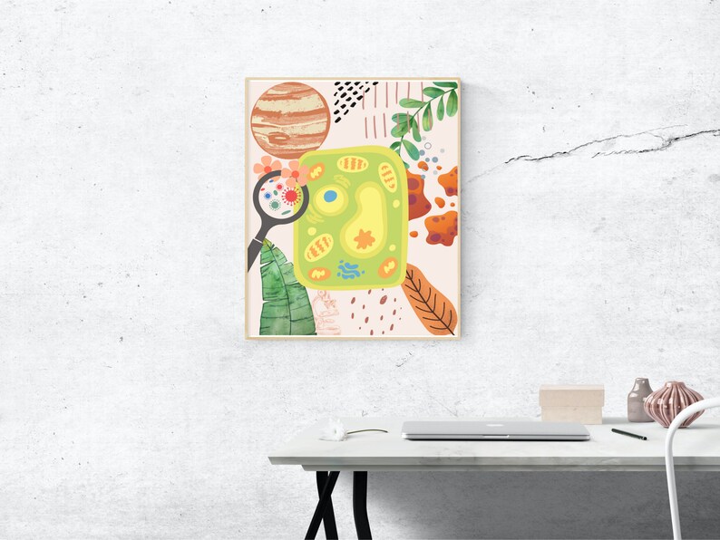 Biology Wall Prints Boho Watercolor Prints Green Prints Boho - Etsy