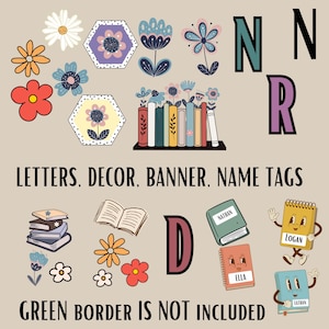 Spring Bulletin Board Kit Library Bulletin Board Kit Spring Decor ...