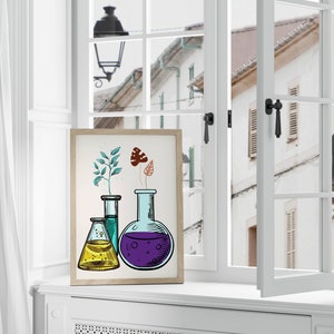Science Class Decor Chemistry Classroom Wall Prints Laboratory Wall Art ...