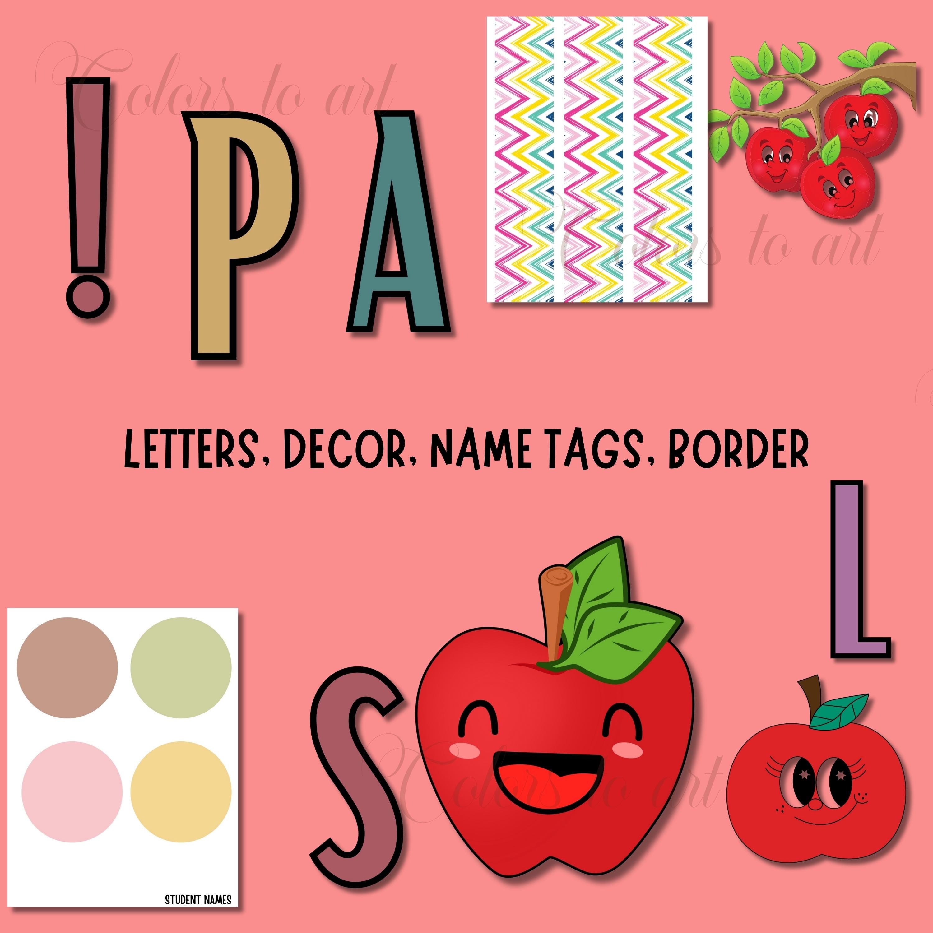 Apple Bulletin Board Kit STAFF Bulletin Board October Bulletin Board ...