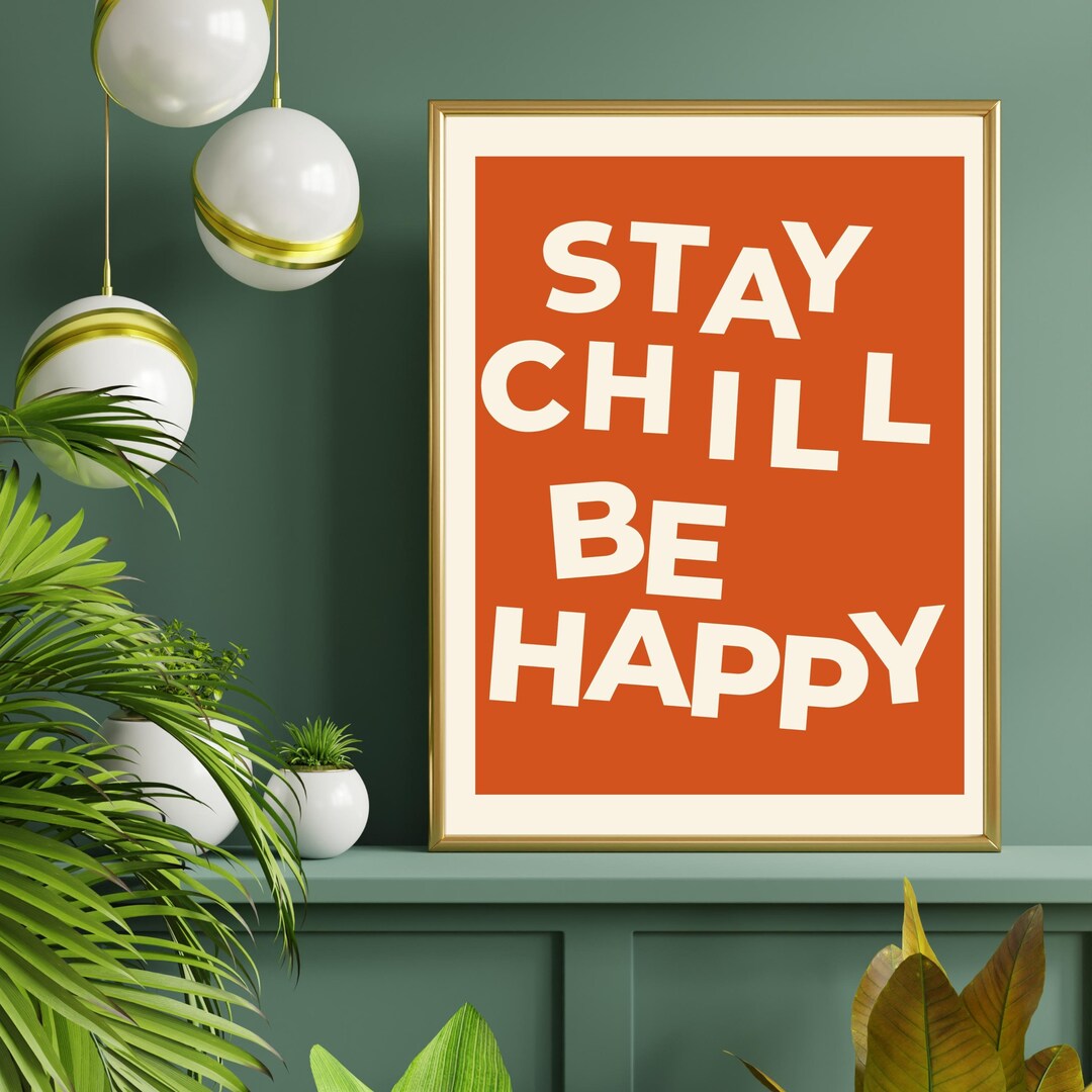Positive Poster Trendy Art Print Retro Wall Art Typography Poster ...