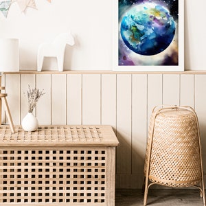Space Wall Art Set of 9, Printable Space Poster, Space Themed Nursery ...