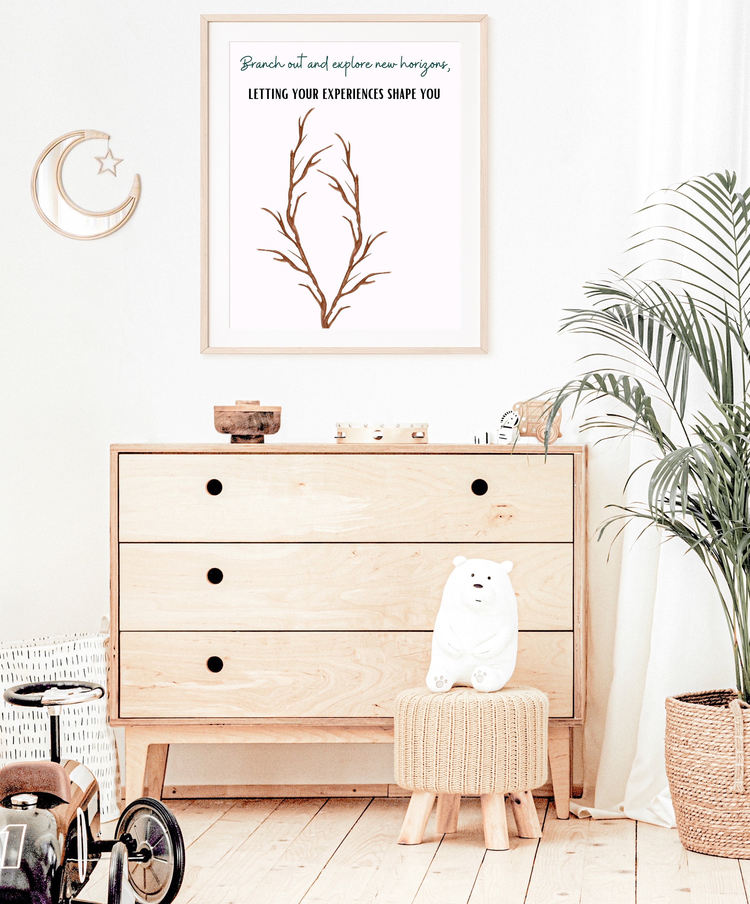 8 Plant Boho Neutral Bulletin Board Decor Modern Greenery Classroom ...