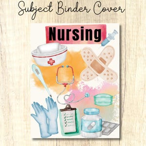 Nursing Subject Binder Cover Printable Back to School Teacher Binder ...