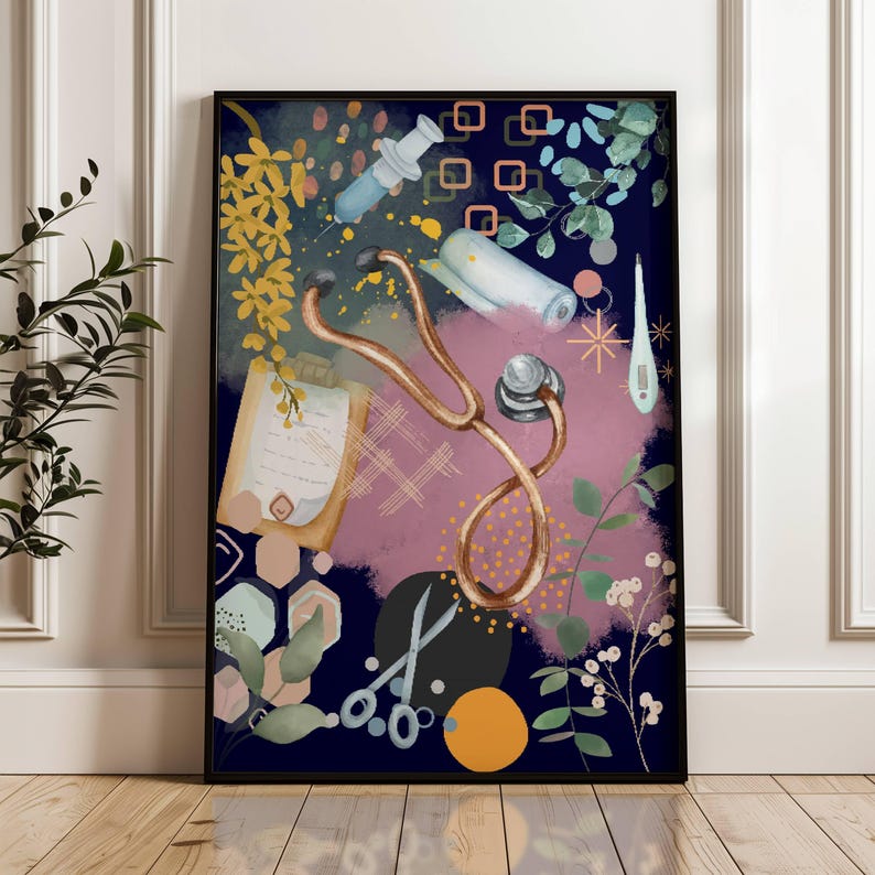Nursing Wall Art Nurse Office Wall Decor Nursing Art Print School Nurse ...