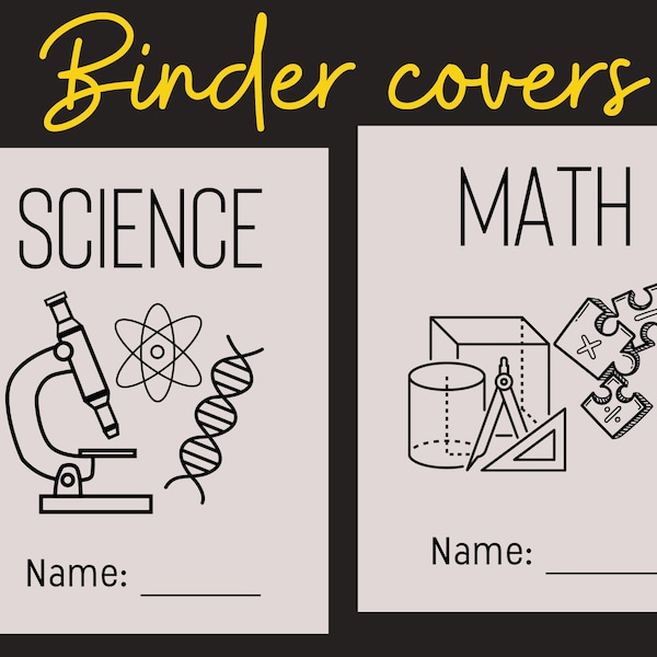 Math Binder Covers - Etsy