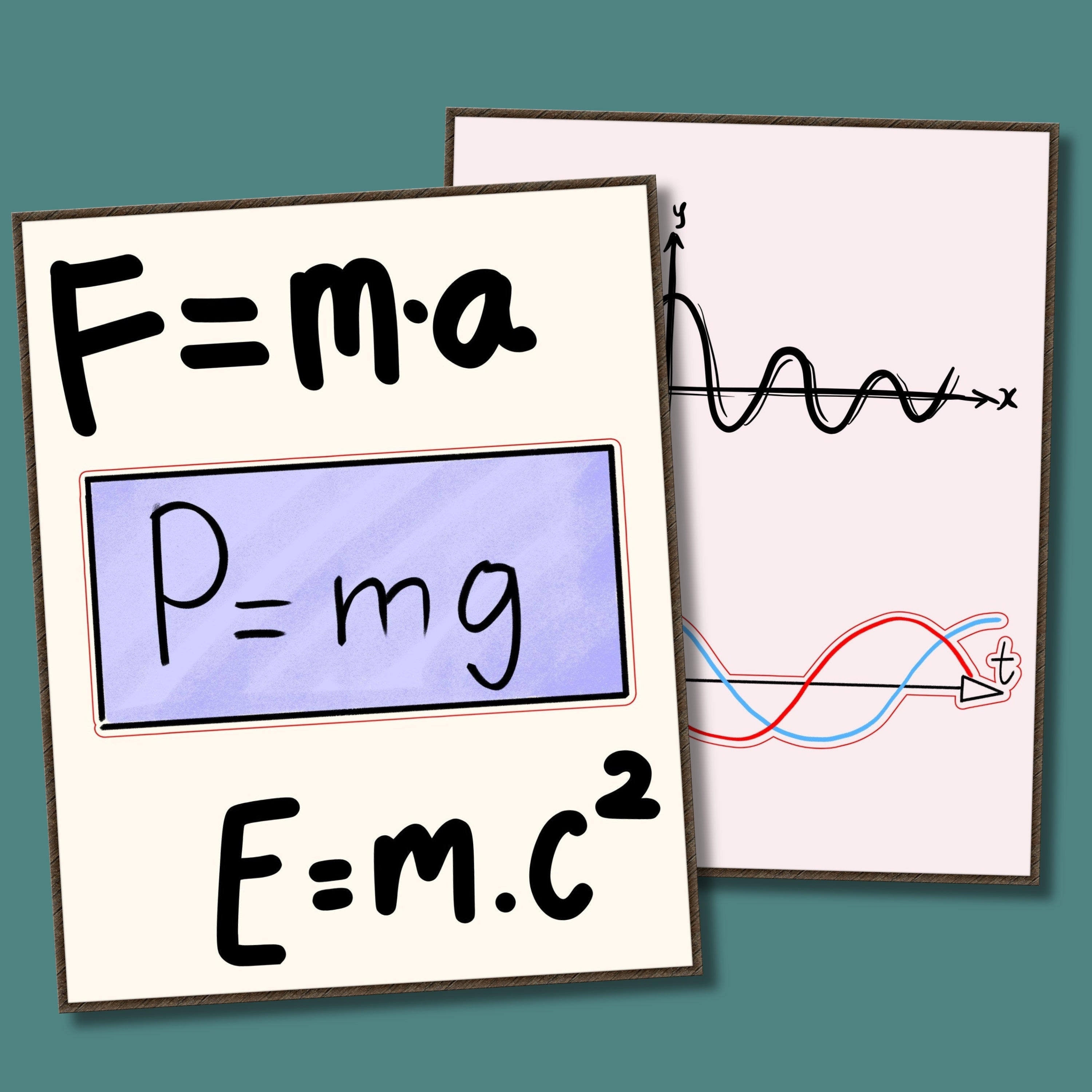 Buy PHYSICS Classroom Decor High School Physics Physics Gallery Wall ...