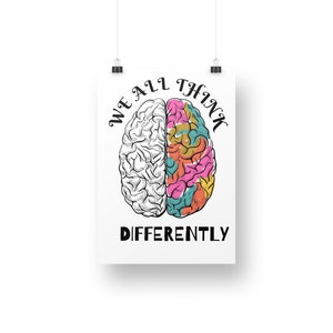 Neurodiversity Wall Art Brain Art Neurodiversity Office Decor for ...