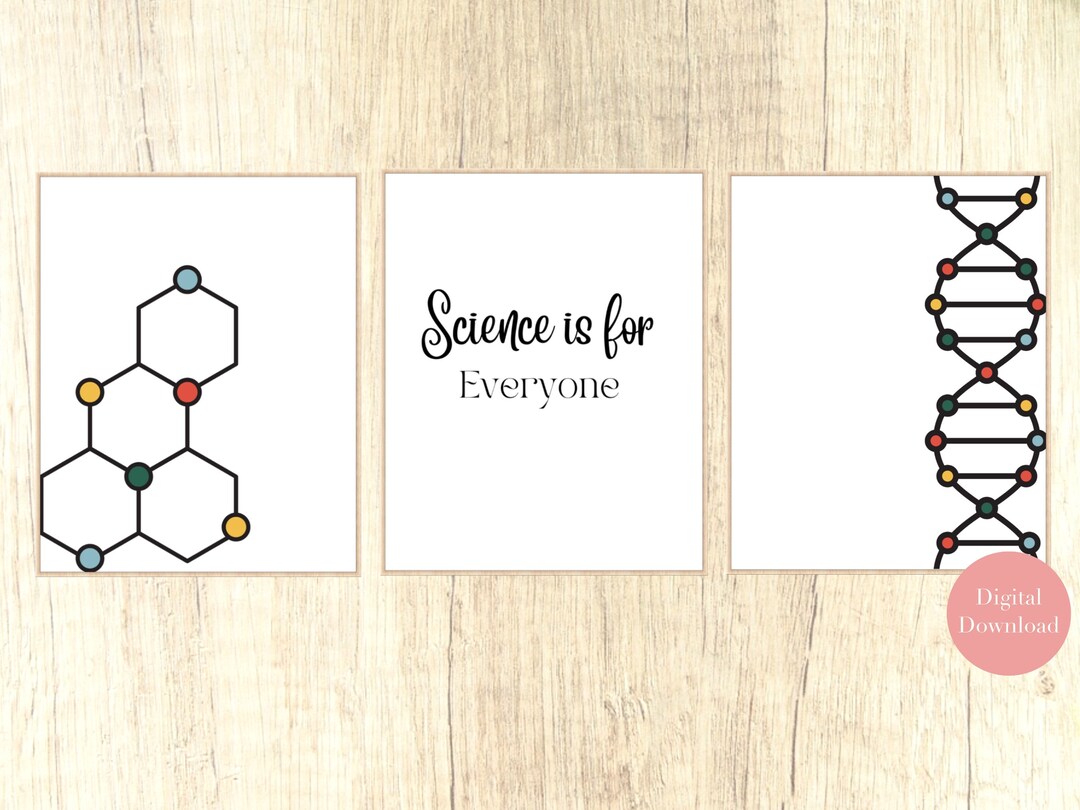 3 Science Printable Posters, Science is for Everyone Sign,science ...