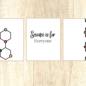 3 Science Printable Posters, Science is for Everyone Sign,science ...