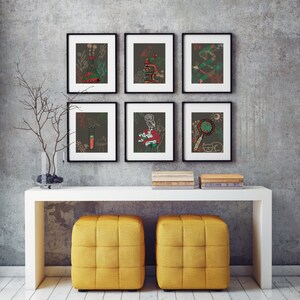 Science Doodle Wall Art Set Laboratory Chemistry Biology Science ...