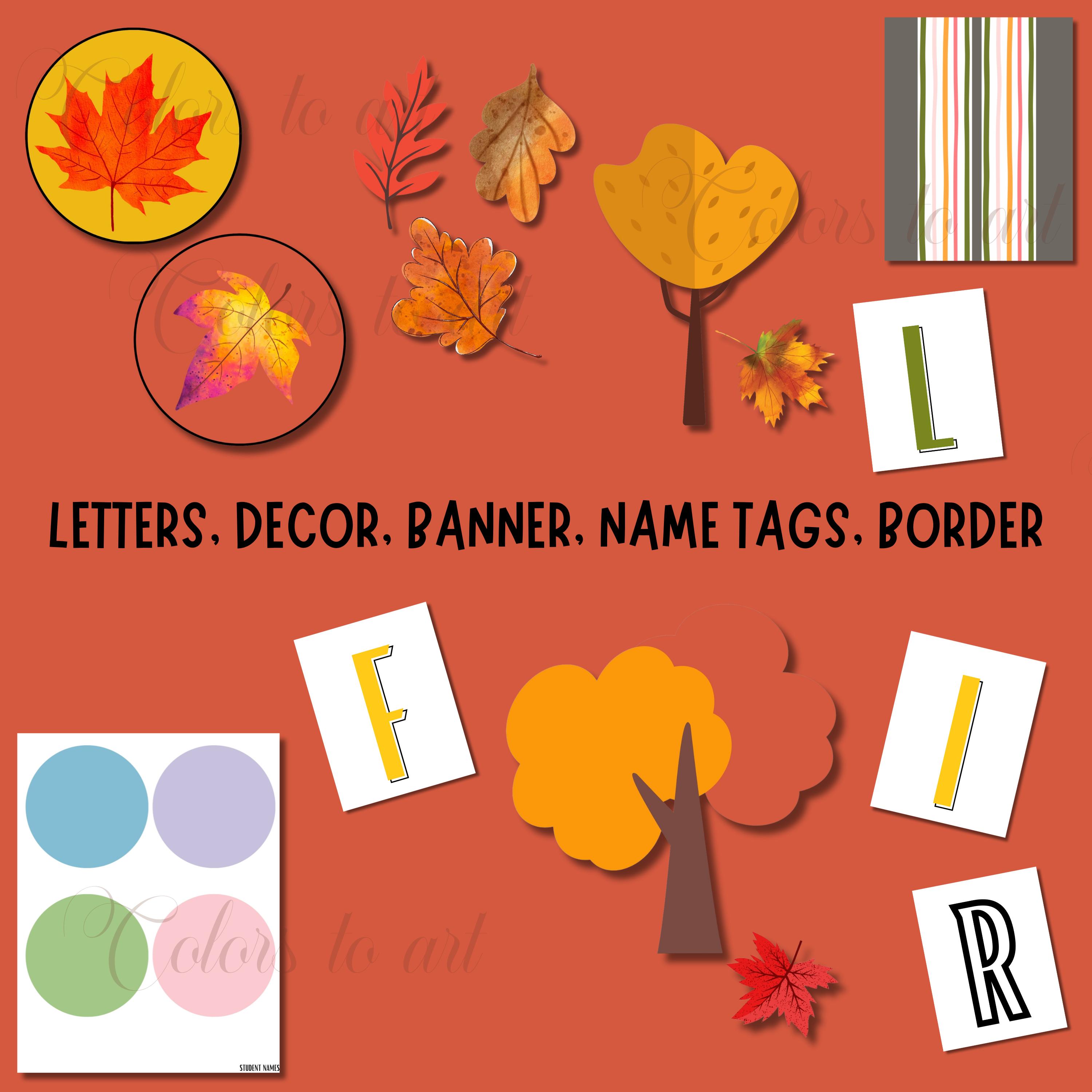 Fall Themed Printable Bulletin Board Set Door Decor for Classrooms ...