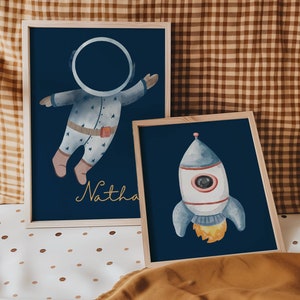 Personalized Space Print Set of 3 Space Nursery Prints Outer Space ...