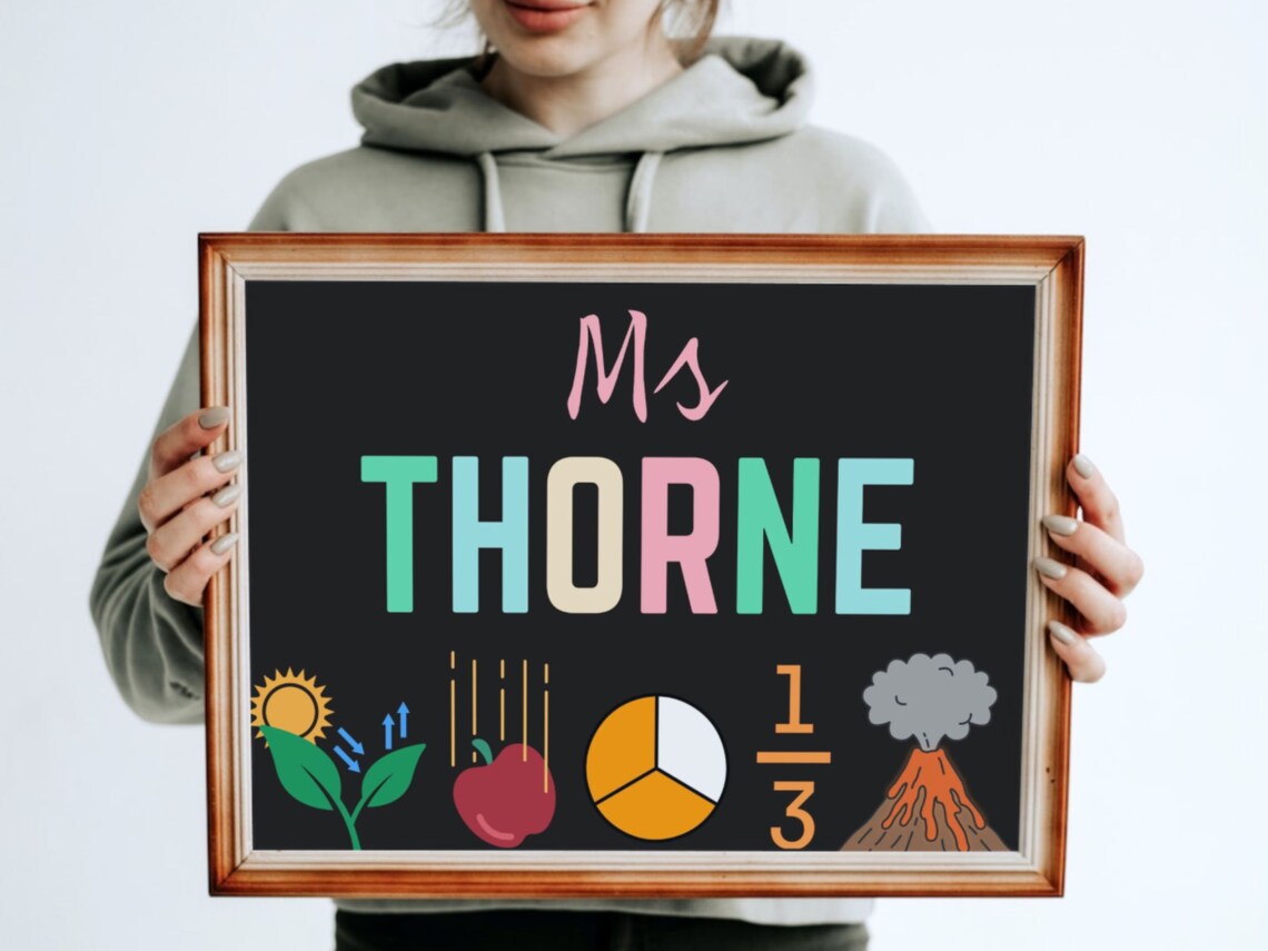 Teacher Sign Classroom Door Sign Custom Teacher Sign - Etsy