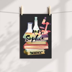 Personalized SCIENCE TEACHER SIGN Custom Science Teacher Door Sign ...