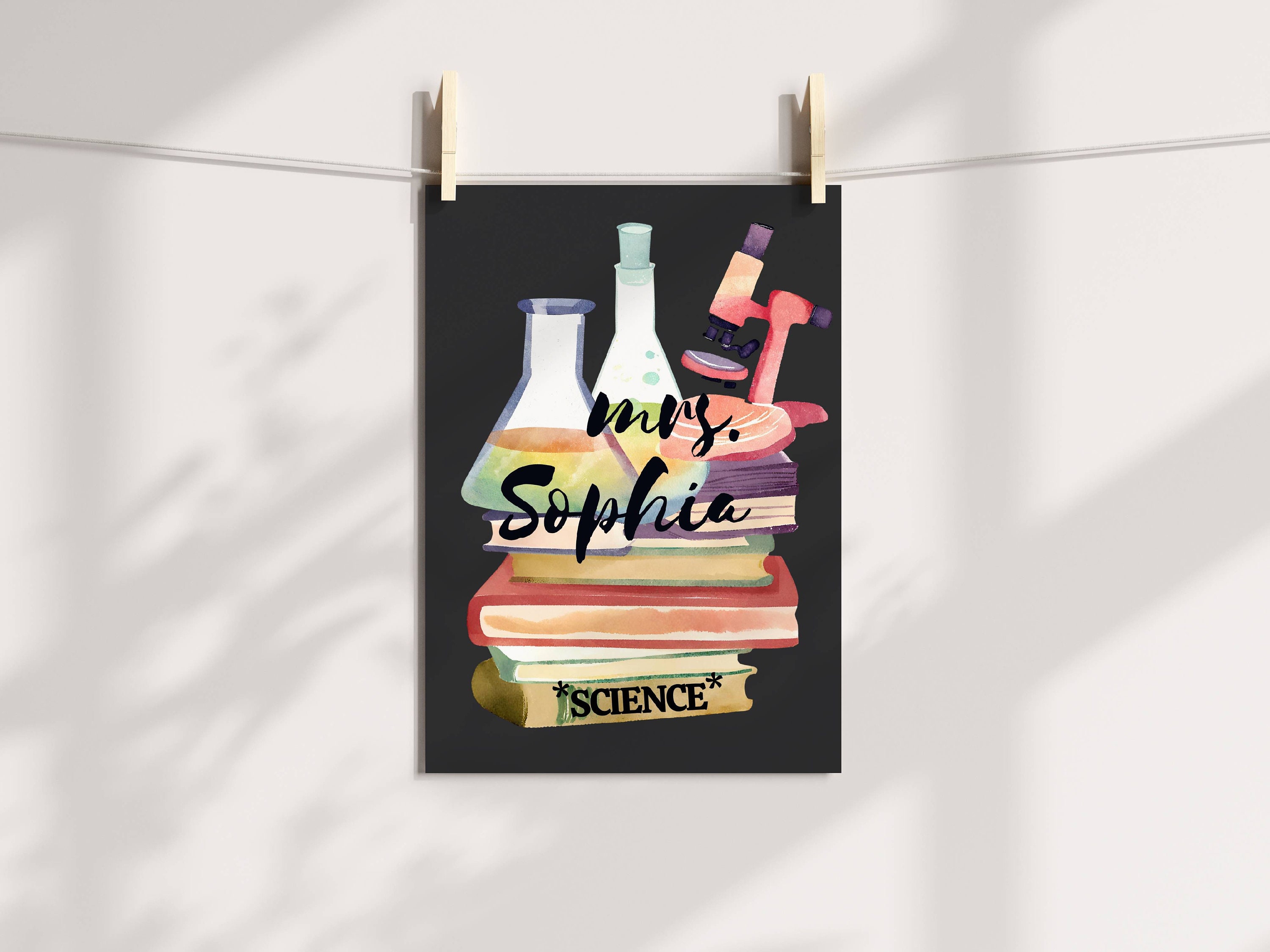 Personalized SCIENCE TEACHER SIGN Custom Science Teacher Door Sign ...