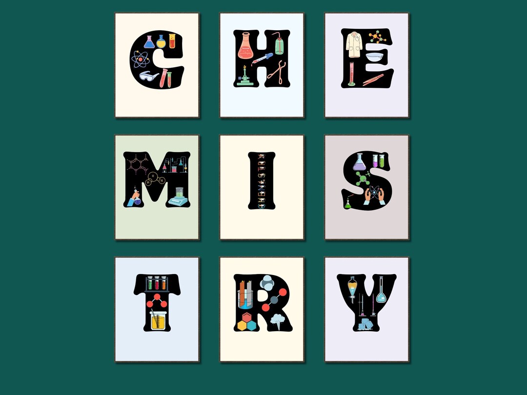 Chemistry Class Gallery Wall, Classroom Decor, High School Middle ...