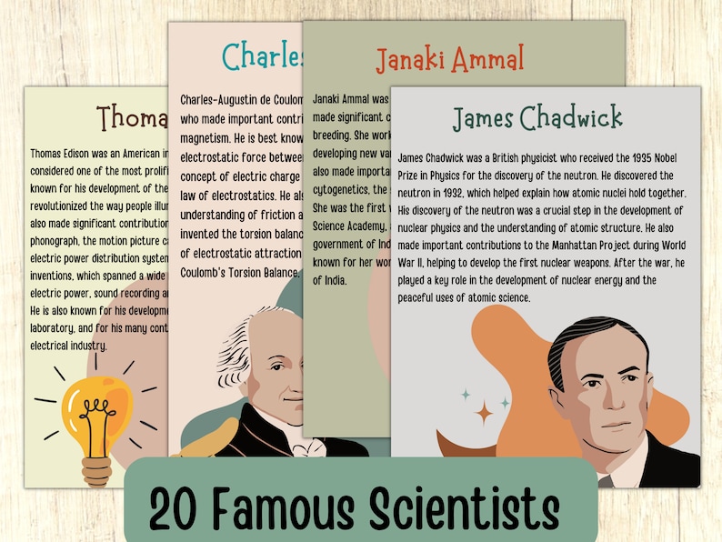 20 Famous Scientist Science Classroom Decor STEM Posters - Etsy