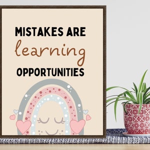 Classroom Posters Inspirational Playroom Decor Motivation Growth ...