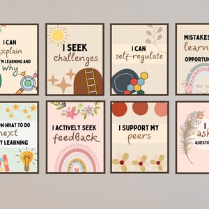 Classroom Posters Inspirational Playroom Decor Motivation Growth ...