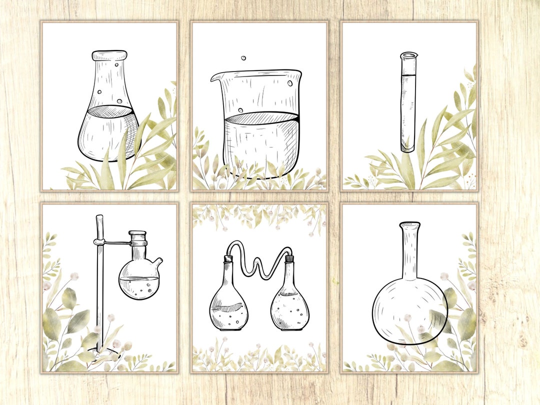 Science Poster Set Science Wall Art Stem Classroom Decorations Science ...