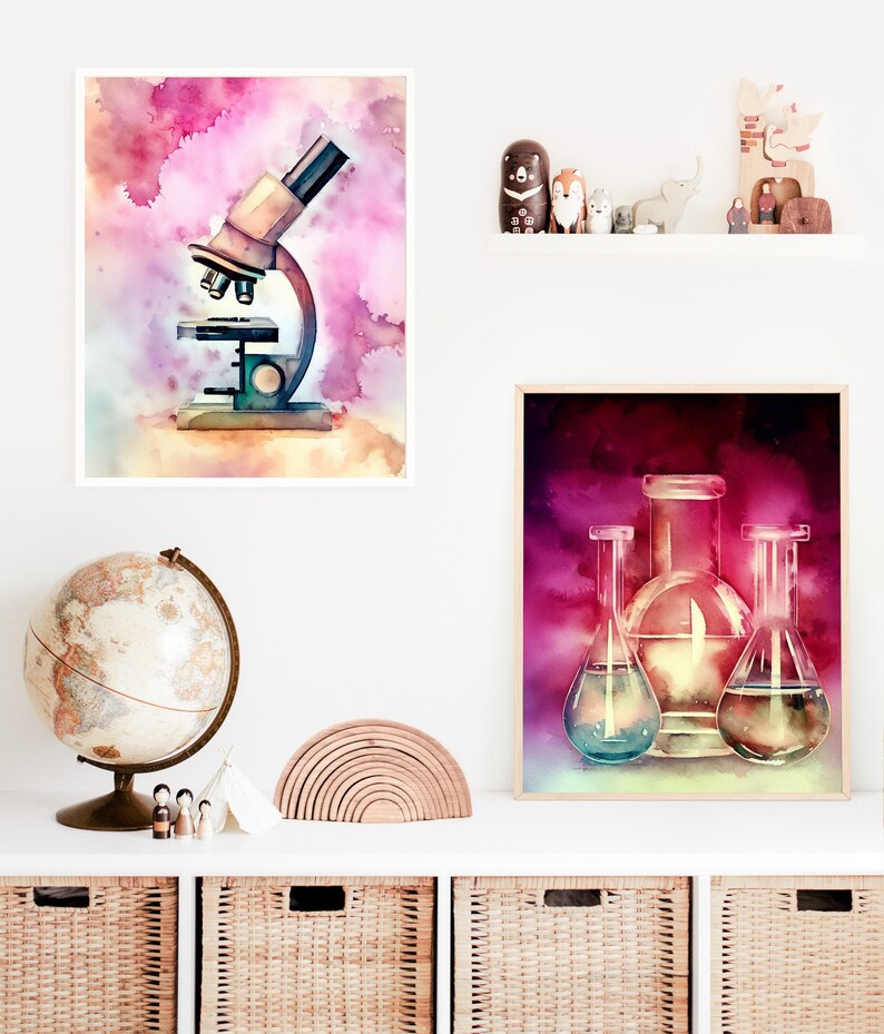 Science Classroom Decor, Science Posters, Nursery Decor, Set of Biology ...