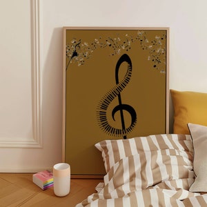 Musician Gift Wall Art Decor Music Note Poster Cute Music Poster ...