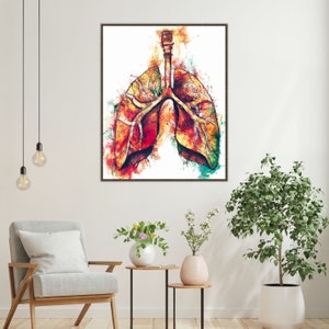 Lungs Anatomy Print, Science Poster, Respiratory Therapy Gift ...