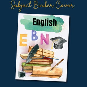 English Subject Binder Cover Printable Back to School Teacher Binder ...
