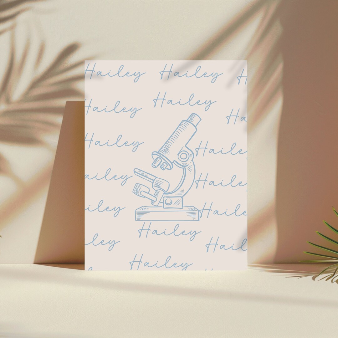 Personalized Name Sign Microbiologist Gift Biologist Scientist ...