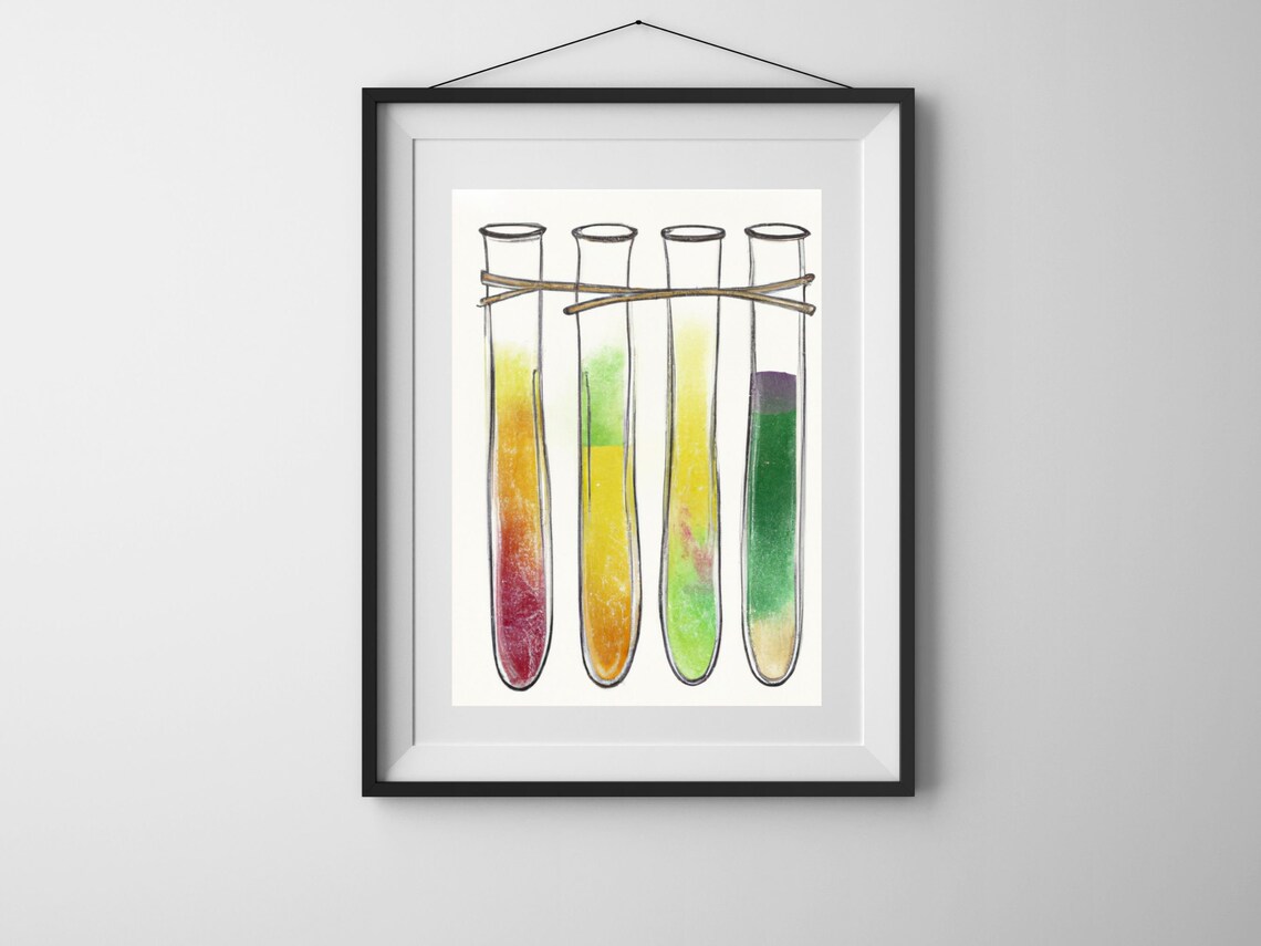 Science Lab Watercolor Print Watercolor Boho Classroom Decor - Etsy