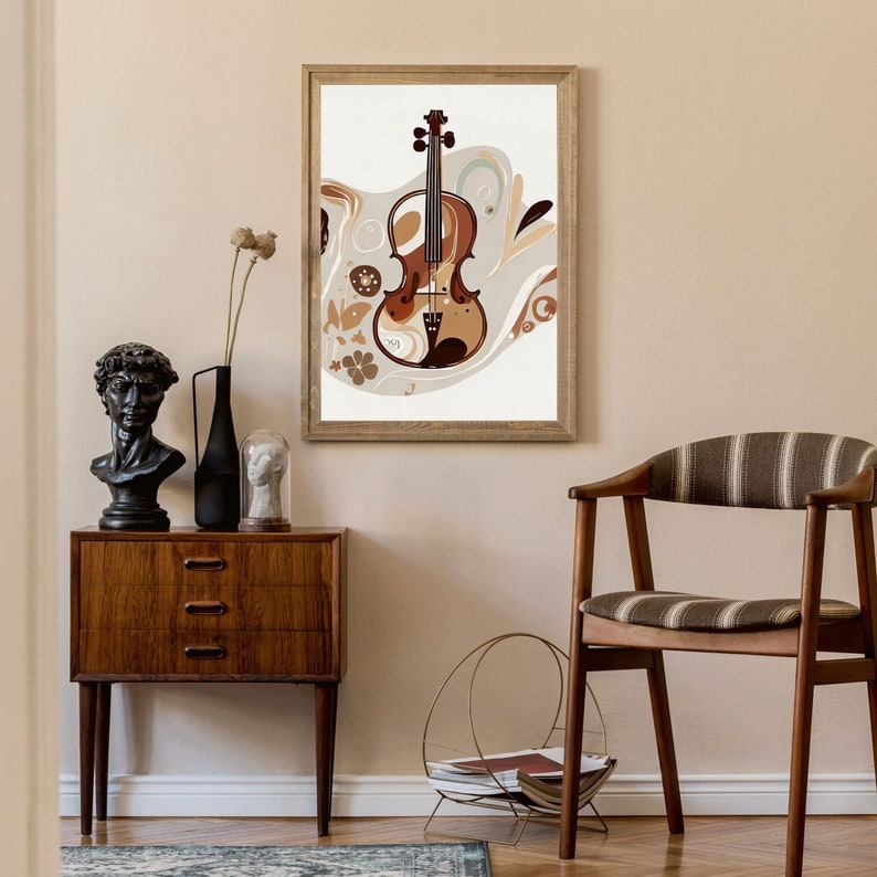 12 Music Wall Art Set, Abstract Musical Instruments Music Room Decor ...